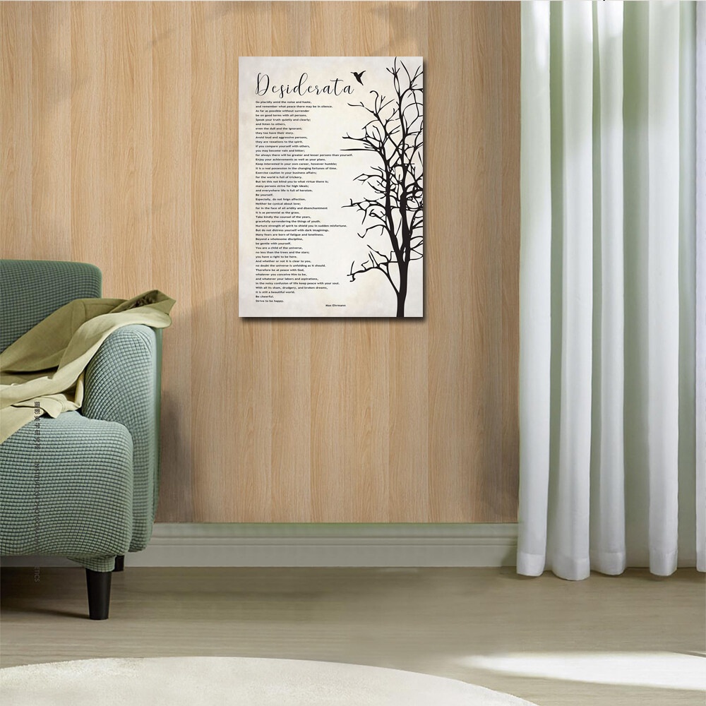 Desiderata Poem Framed Inspirational Wall Art Posters Encouraging ...