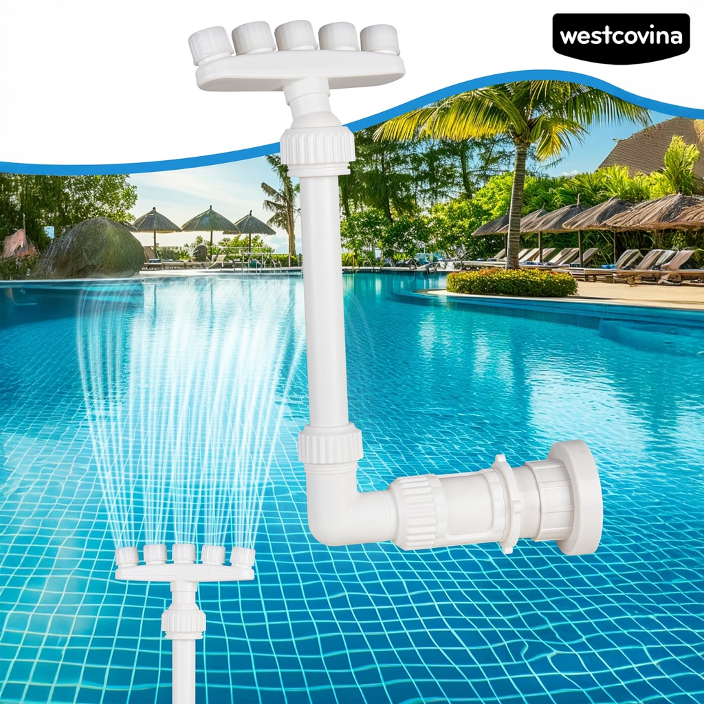 Westcovina 5-Nozzle Pool Fountain for Inground Pools Adjustable Pool ...