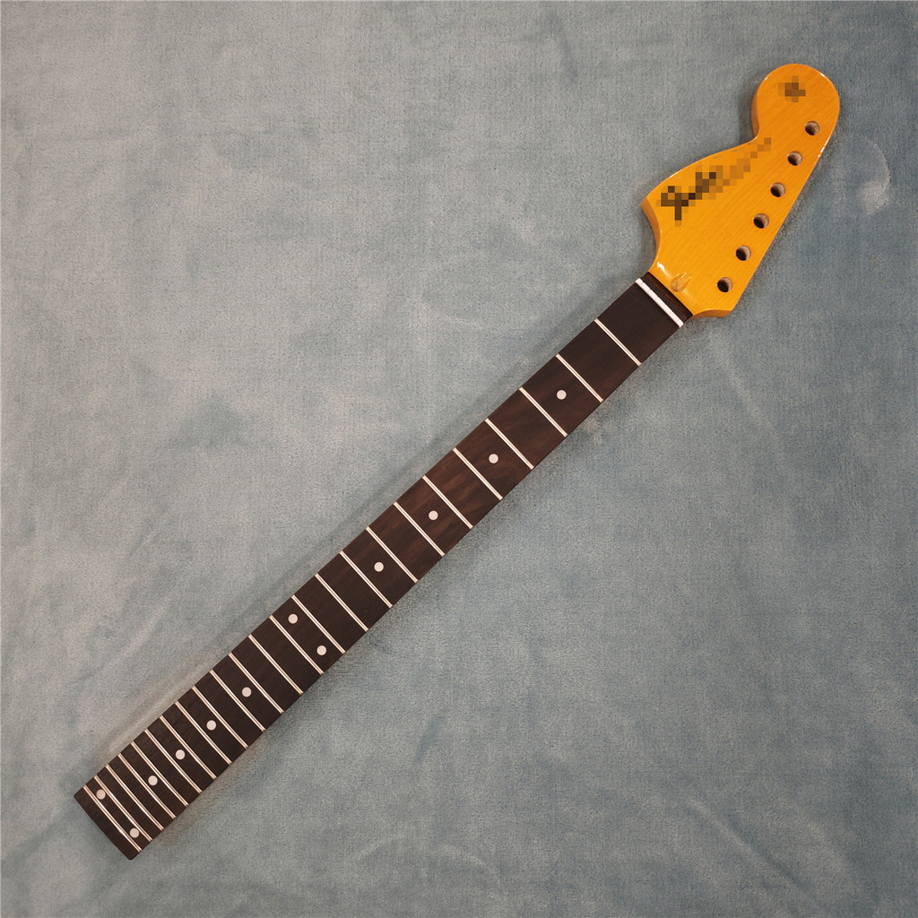 Reverse Big Head Maple Electric Guitar Neck Replacement 24 Frets Rosewood Fretboard ST style ...