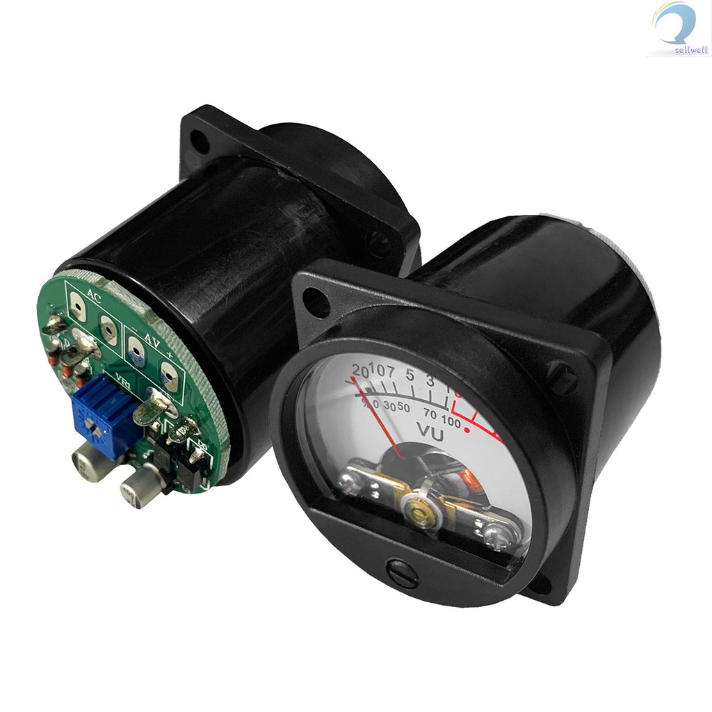VU Meter 2 Pcs Panel VU Meters Warm Back Light Analog DB Sound Level ...