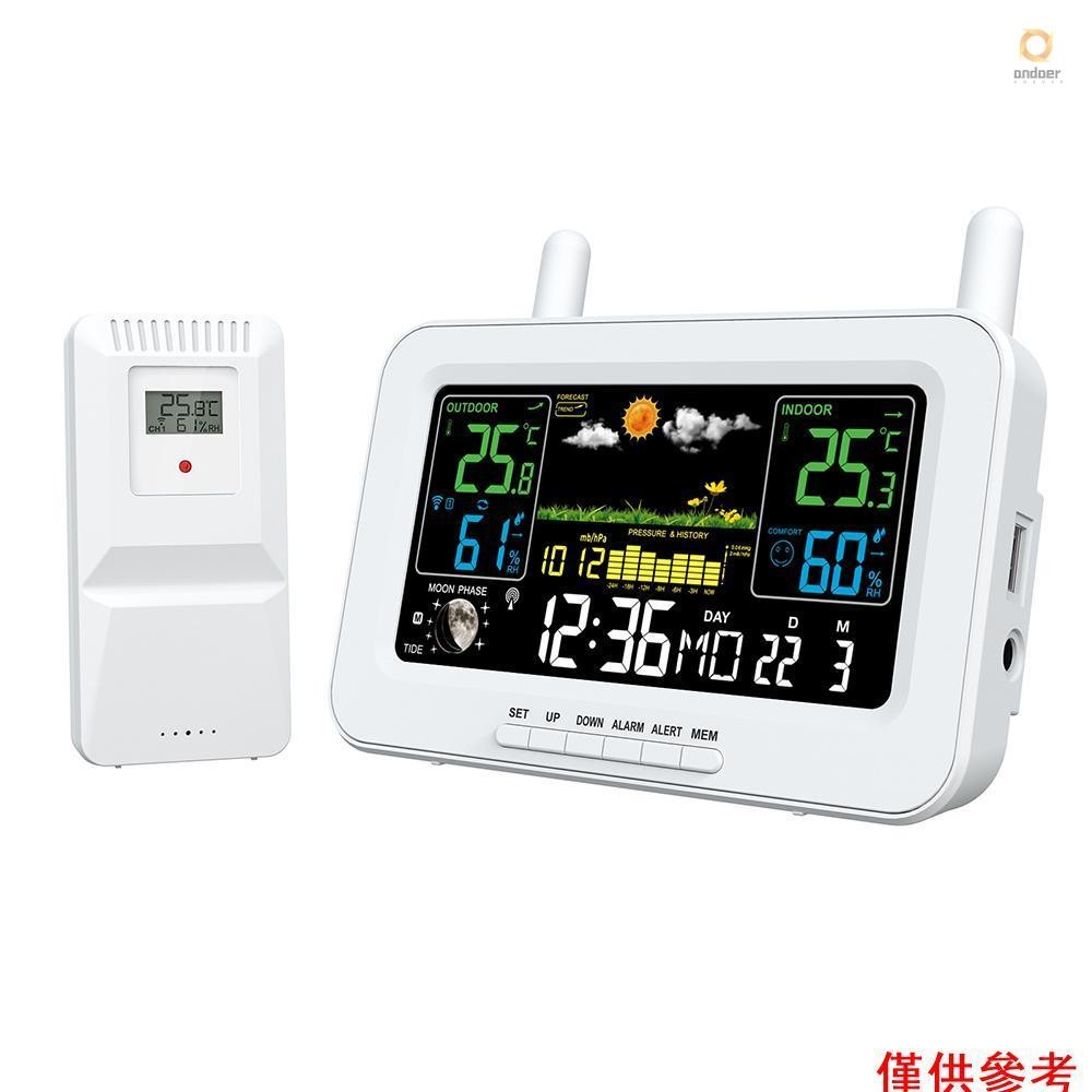 (andoer)Weather Stations Wireless Indoor Outdoor Thermometers LCD Color ...