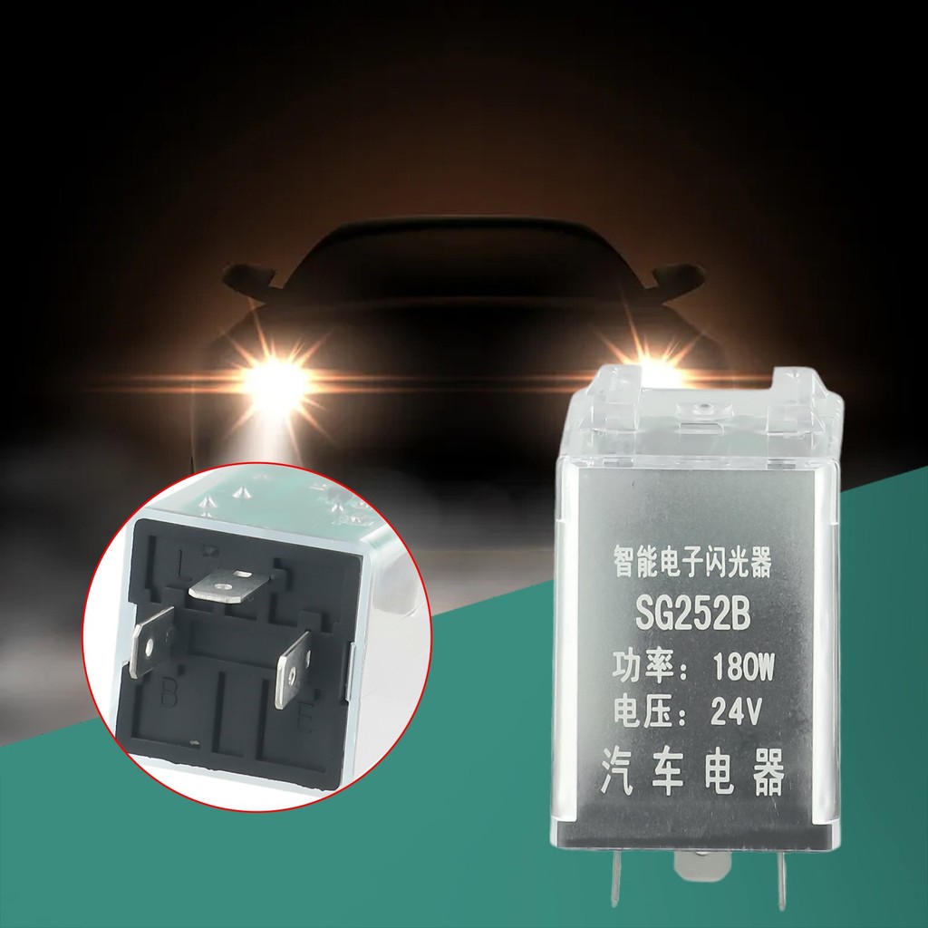 24V 3Pin Car LED Light Flasher Relay Turn Signal Rate Control Blinker ...