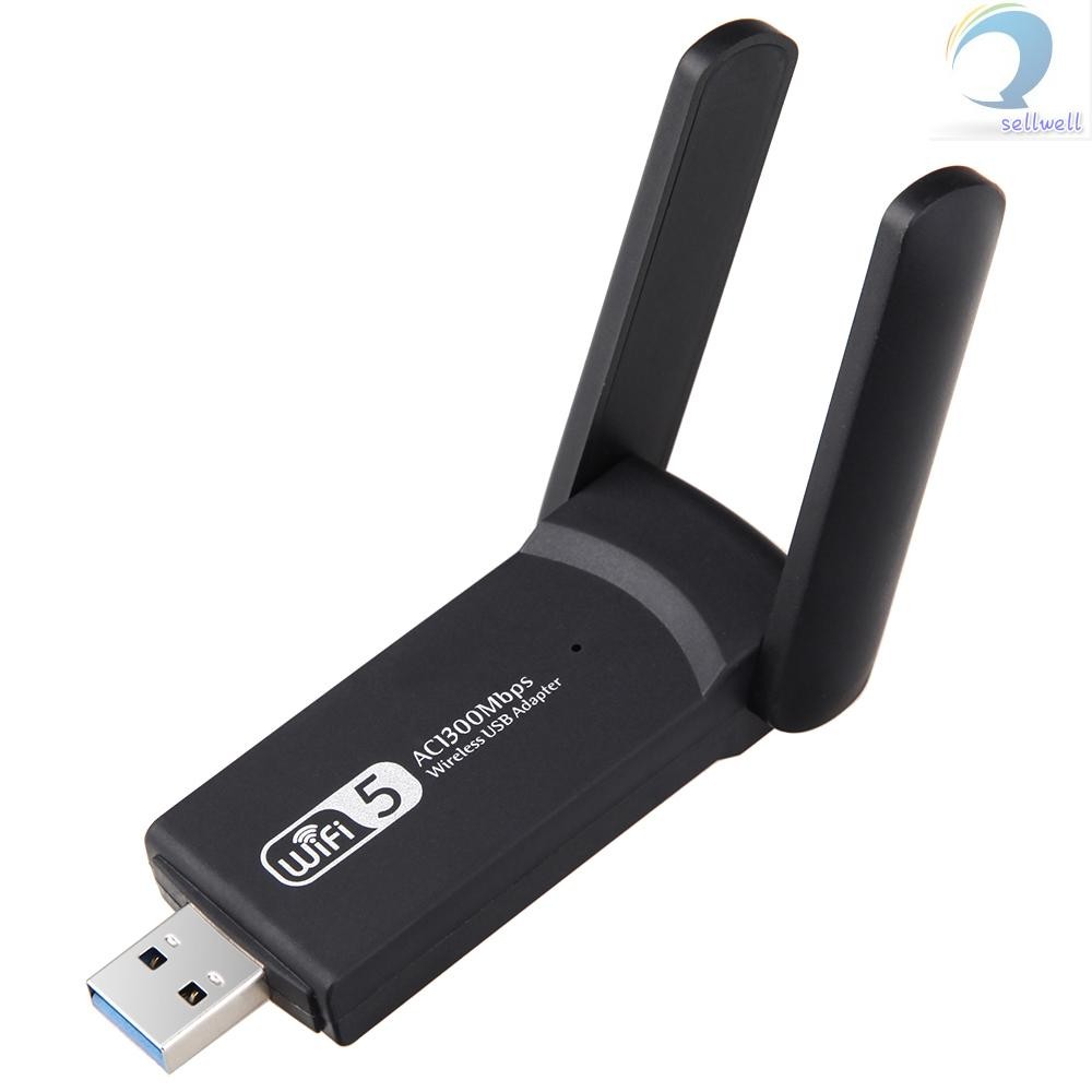 Wireless USB WiFi Adapter 1300Mbps Lan USB Ethernet 2.4G 5G Dual Band ...