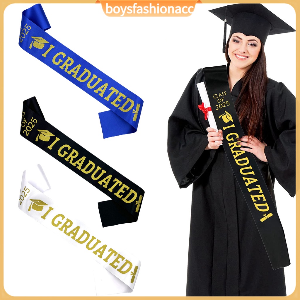 boysfashionacc 2025 Graduation Stole Unisex Adults Graduation Satin ...