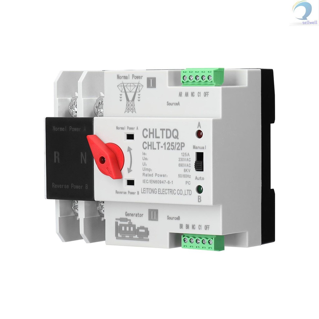 Compact Automatic Transfer Switch Electrical Selector Switches Dual ...