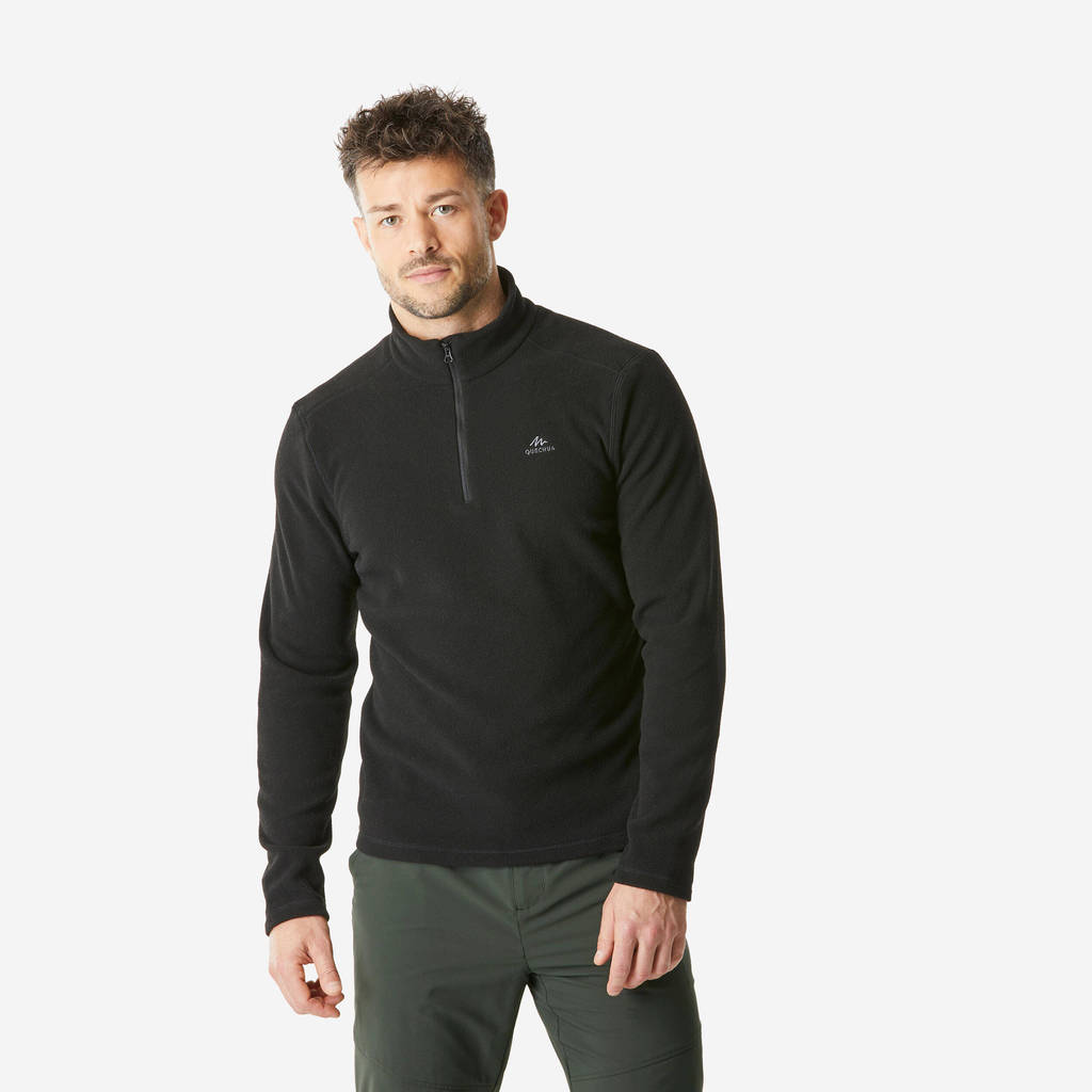 Decathlon Mountain Hiking Men Half-zip Fleece Jacket MH100 (Ultra Light ...