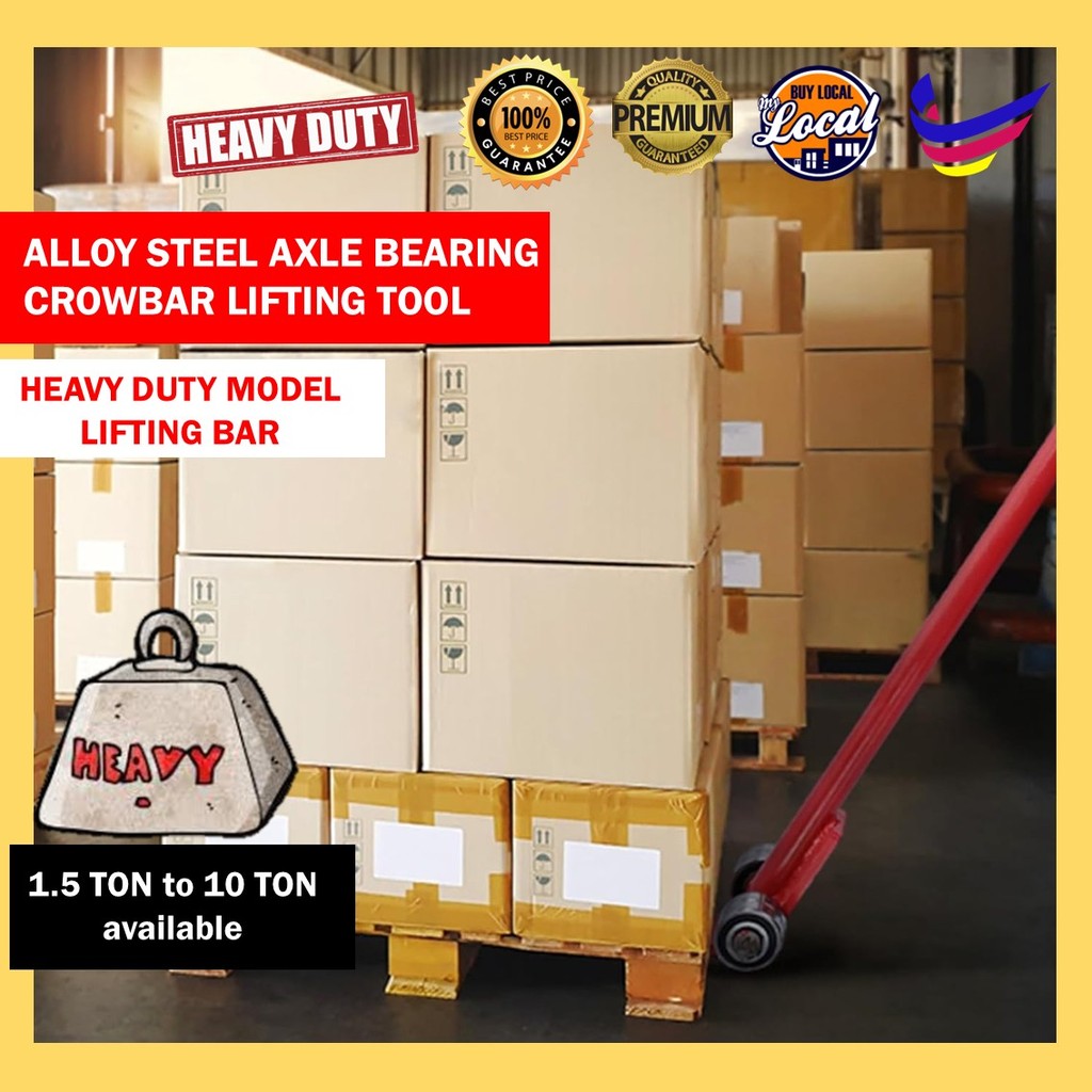 3Ton 6000 lbs Heavy Duty Lifting Crowbar Wheel Warehouse Trolley Roller ...