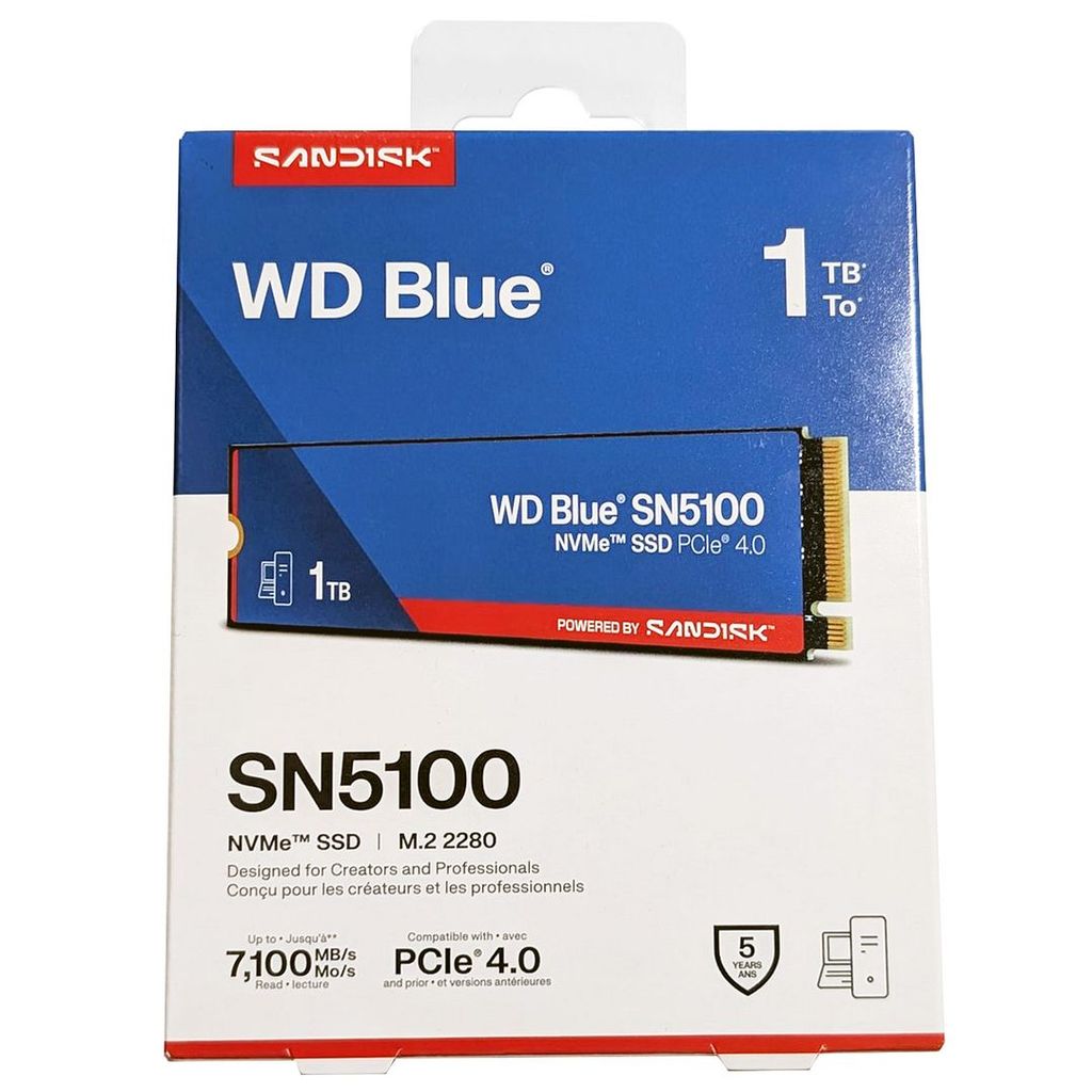 Western Digital 1TB WD Blue SN5100 Gen4 NVMe M.2 2280 SSD (7100MB/s ...