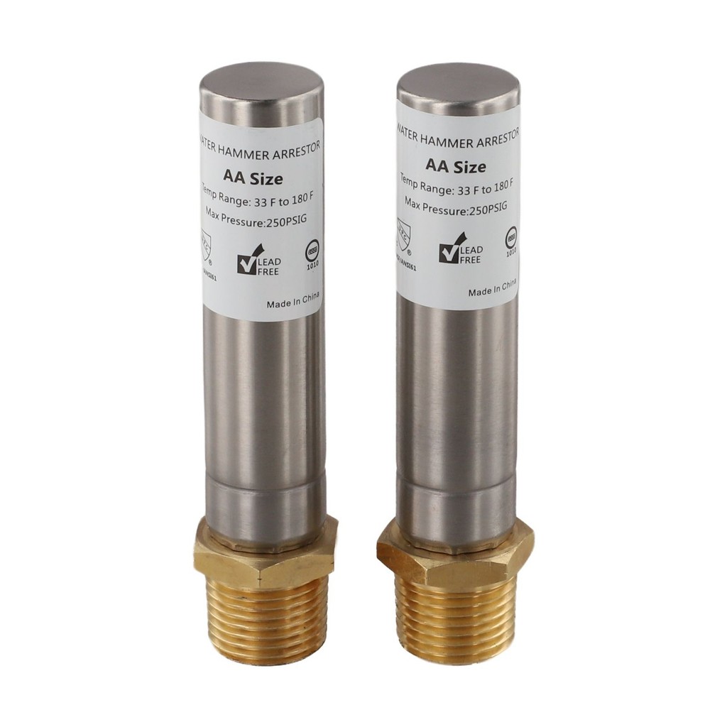 【WOES】2PCS 1/2" NPT Stainless Steel Water Hammer Arrester for Pipe ...