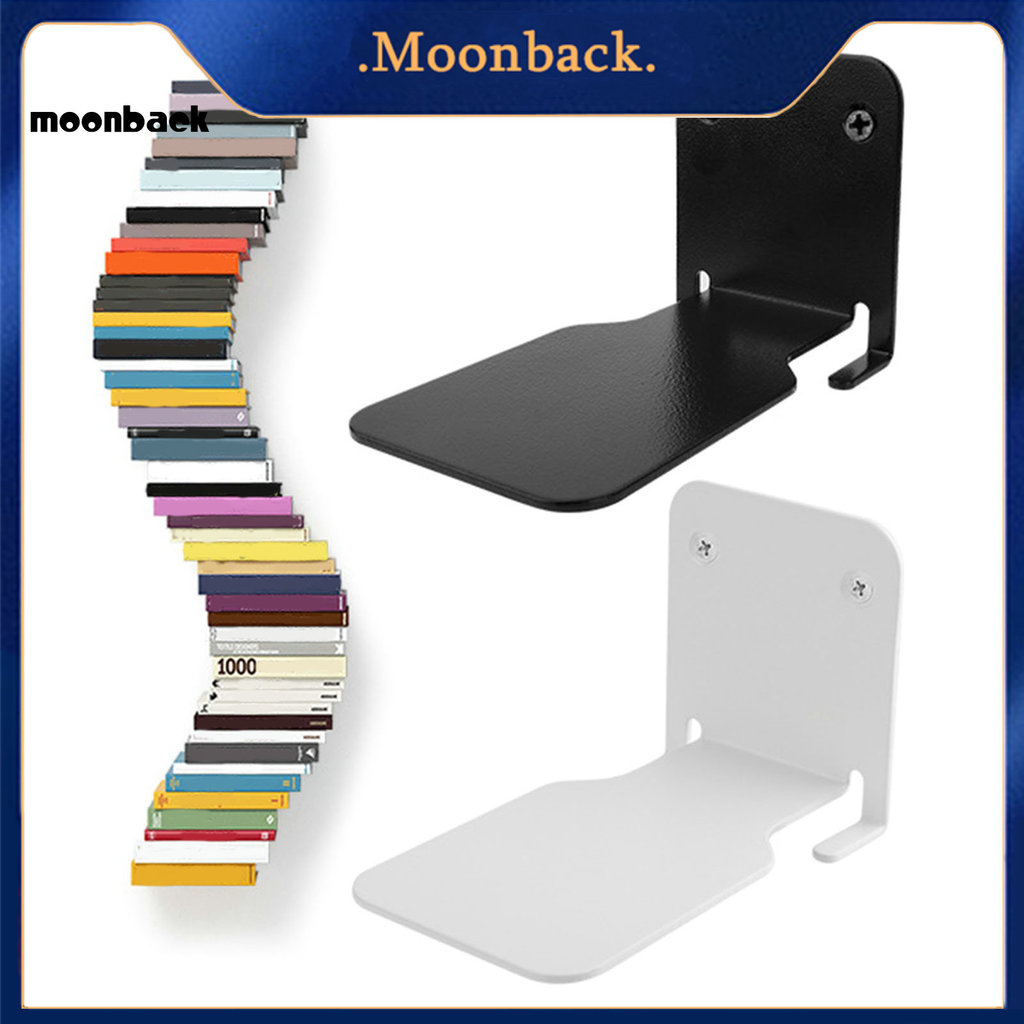 1 Set Stainless Steel Floating Invisible Bookshelf 13.5Kg Load Capacity ...