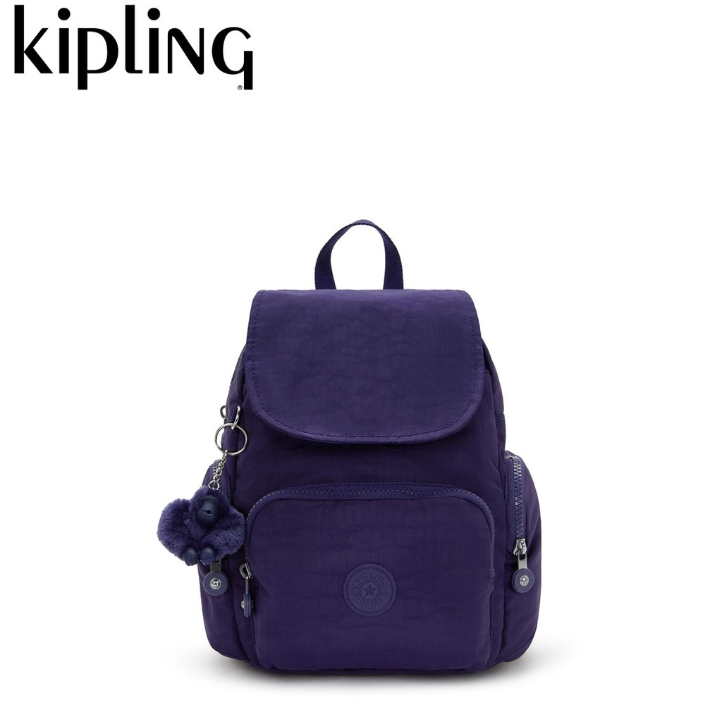 Kipling City Zip Mini Backpacks Moonlit Blue | Shopee Malaysia