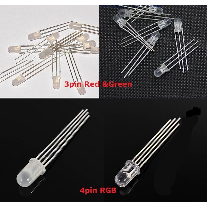 20PCS F5 Bi-color LED Red & Green common cathode 3Pin light emitting ...