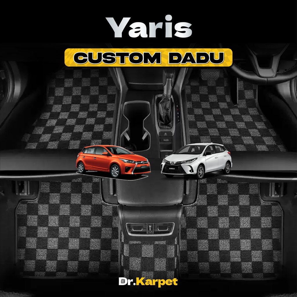 Toyota Yaris - Dr Karpet Custom Fit Full Set Dadu Carpet Kereta Anti ...