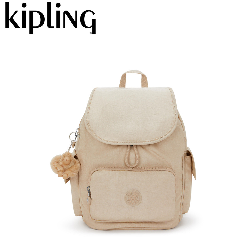 Kipling City Pack S Backpacks Sparkled Beige | Shopee Malaysia