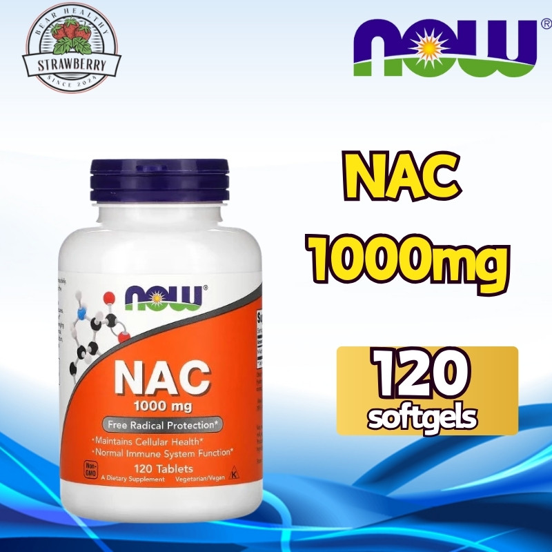 EXP:2027 | NOW Foods NAC 1000mg, 120 Tablets | Premium N-Acetyl ...