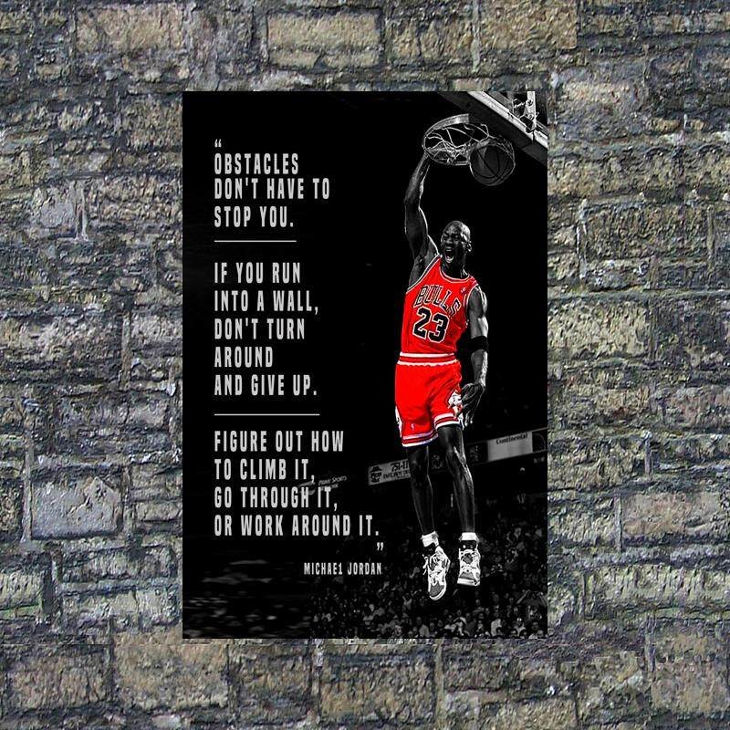 Large Size Artwork for Wall Motivational Picture NBA Legend Michael ...
