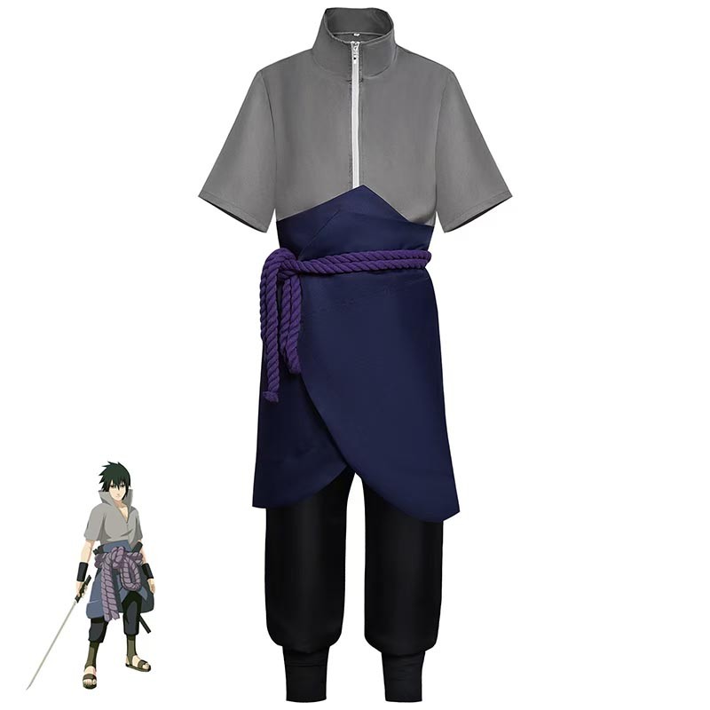 Uchiha Sasuke Cosplay Costume Anime Suit Halloween Comic Clothes Outfit ...