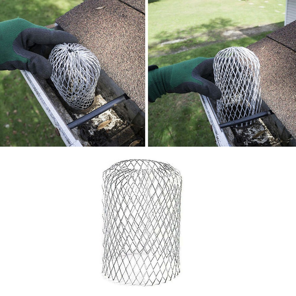 [PNH]Metal Mesh Gutter Leaf Debris Mud Trap Guards Drain Pipe Cover ...