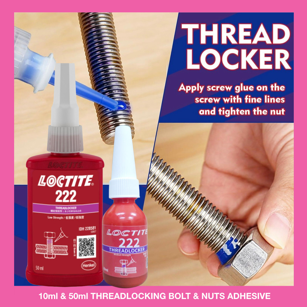 QR CODE SCAN 10ml 50ml 222 LOCTITE SCREW THREADLOCKER BEARING SHAFT TYRE ENGIN AGENT WIRE GLUE ...