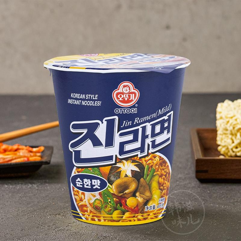 OTTOGI Jin Ramen Cup Noodles (Mild/Spicy) - Korean Instant Noodle Soup ...