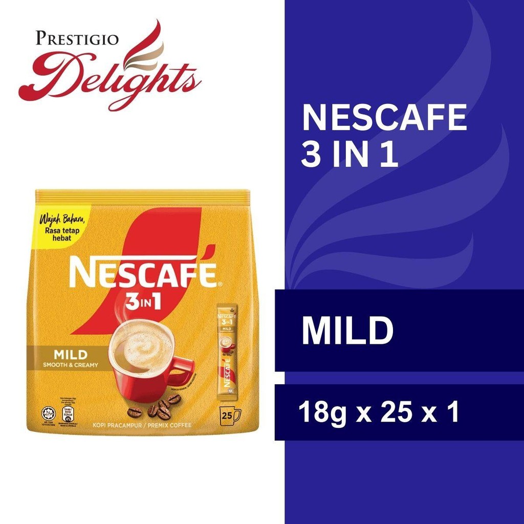 NESCAFE 3 in 1 Mild 18g x 25s | Shopee Malaysia