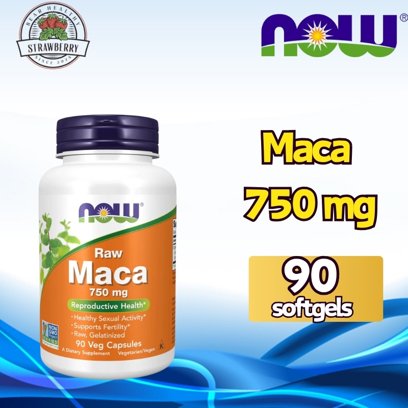 EXP:2027 | NOW Foods Raw Maca 750mg – 90 Veg Capsules | Quality Raw ...