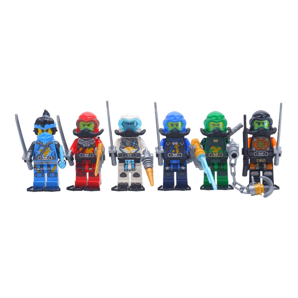 Ploybrick || Ninjago Seabound Complete 6 Pieces Cole Jay Kai Lloyd Nya ...