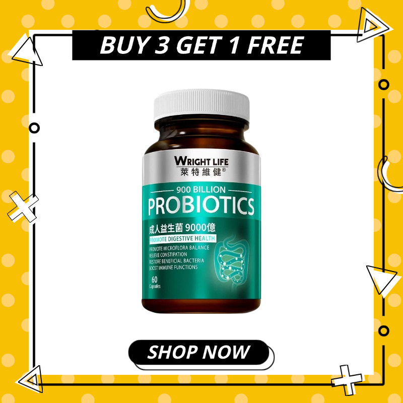 Wright Life 900 Billion Probiotics Capsules - Digestive Health & Gut ...