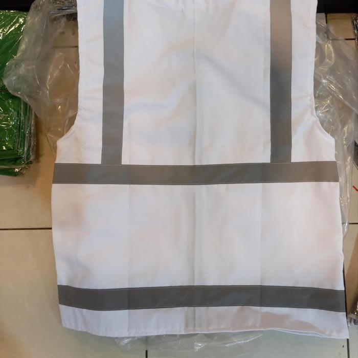 Randika White Safety Drill Vest Project + K3 Logo and Indonesian Flag ...
