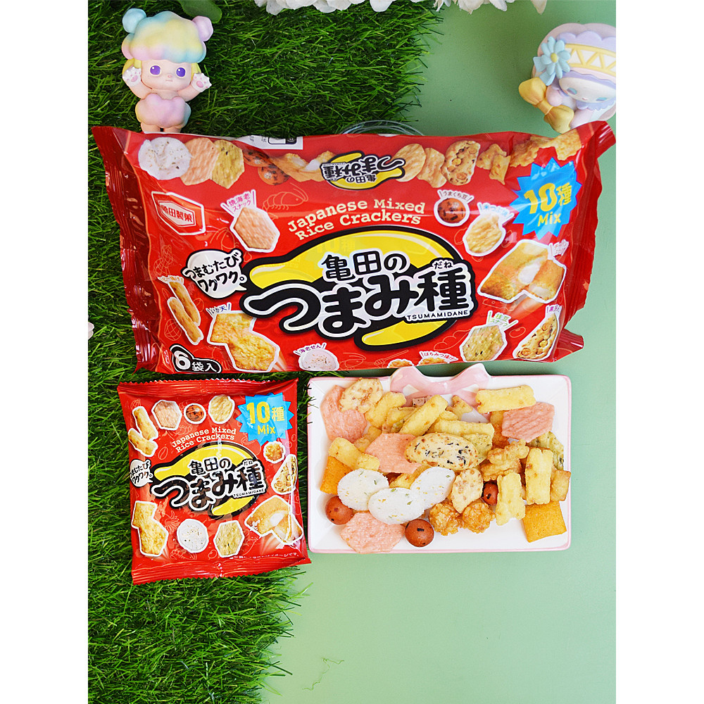 Kameda Seika Japan Imported Assorted 10 Types Mixed Fish Skin Beans ...