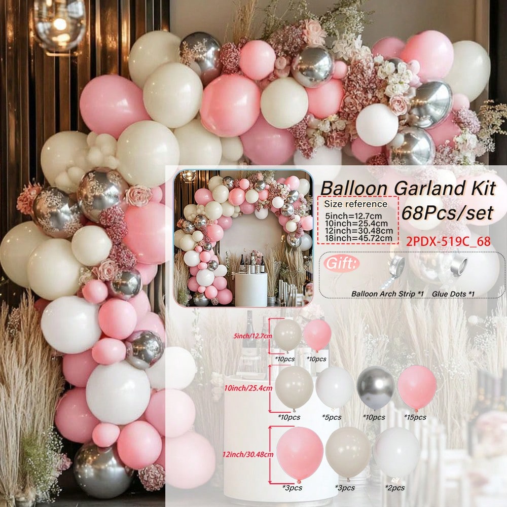 Birthday Balloon Wreath and Arch Decoration Set for Gender Reveals ...