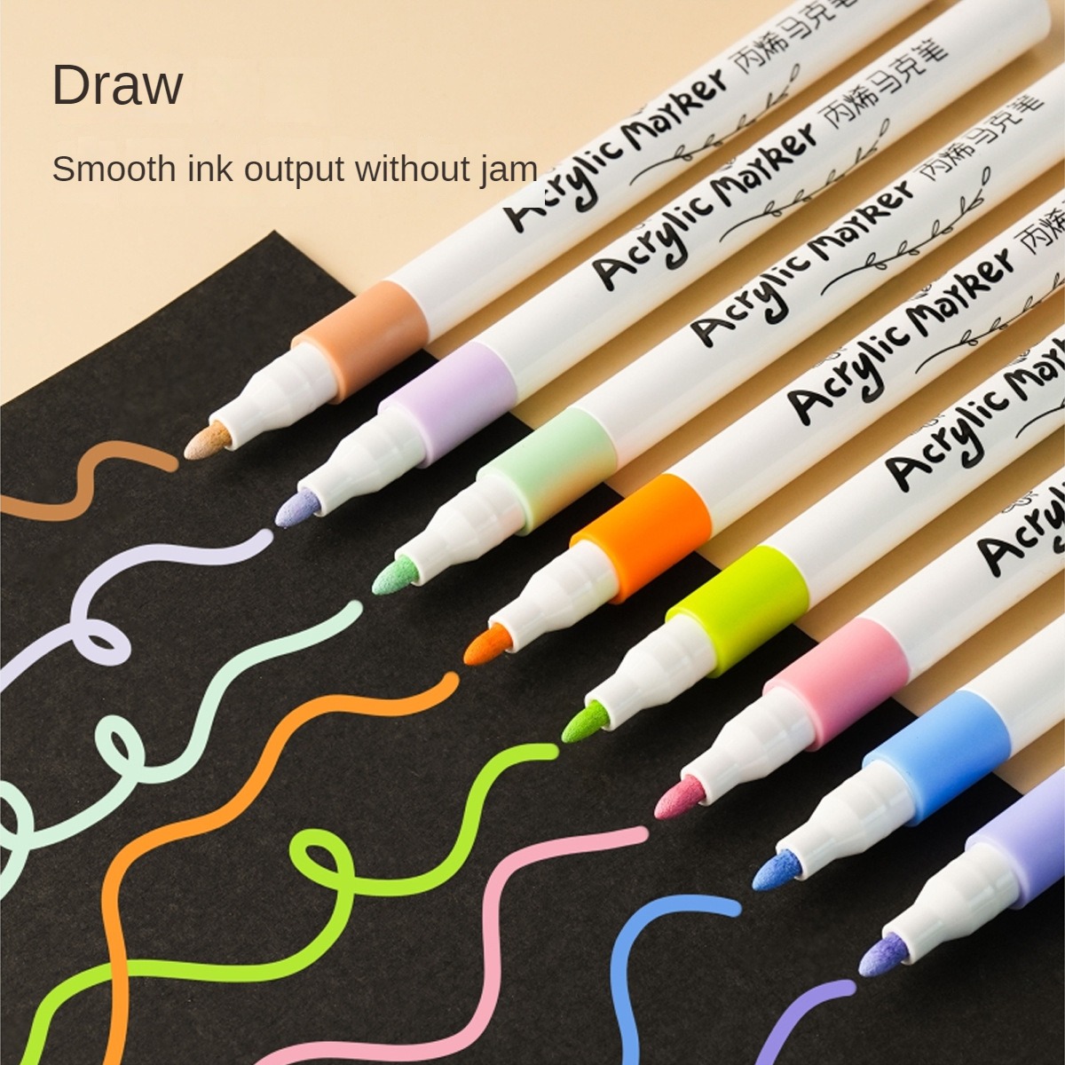 120 Color, hand-held bucket acrylic marker pen, stackable color ...