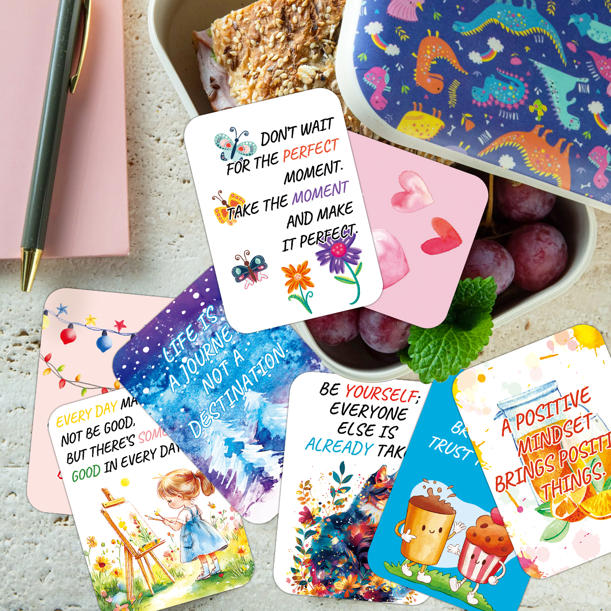 New 50-piece Inspirational Affirmation Cards | Motivational Quotes ...