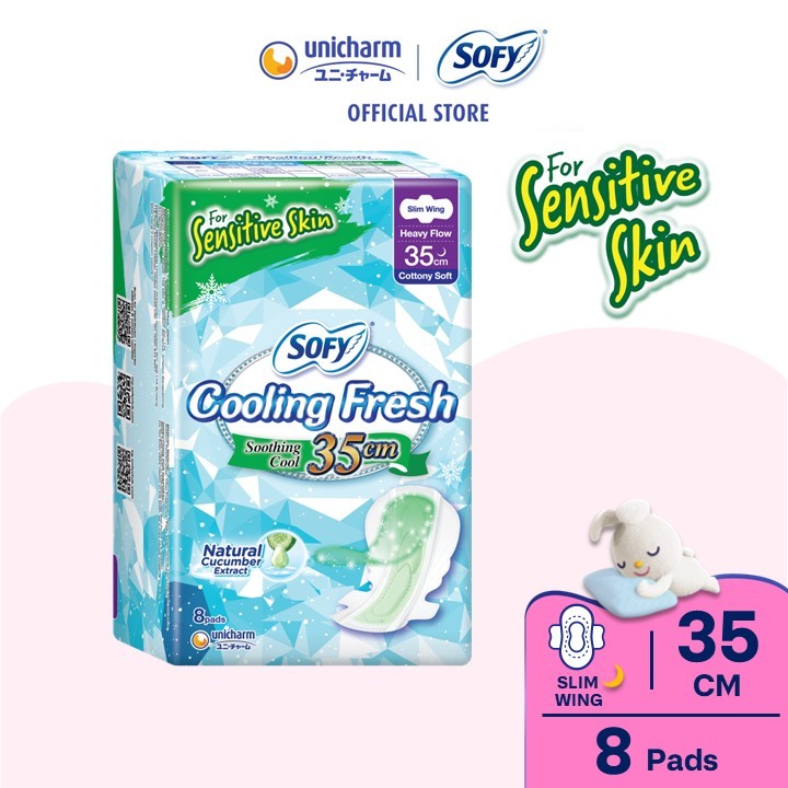 Sofy Cooling Fresh Cucumber Night Slim Wing 35cm x 8 Pcs | Shopee Malaysia