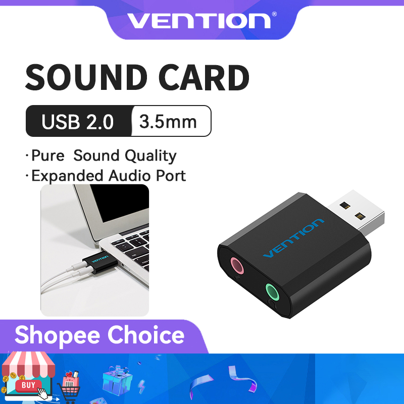 vention External USB 3.5mm Aux Mic Adapter Stereo Audio Sound Card ...