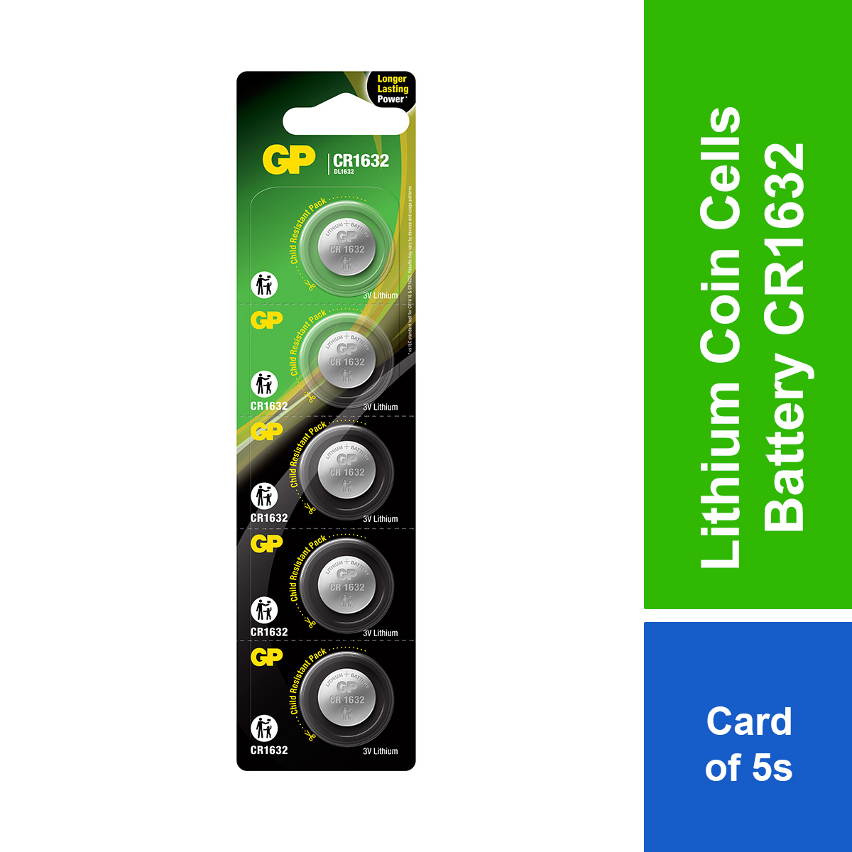GP Lithium Coin Cells Battery CR1632 (Card of 5s) | Shopee Malaysia