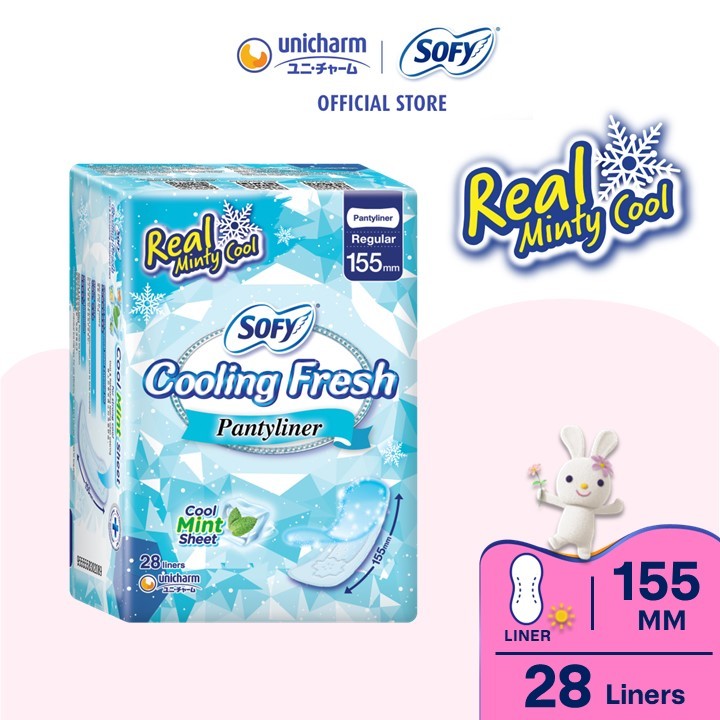 SOFY Cooling Fresh Pantyliner 155mm x 28 Pcs | Shopee Malaysia