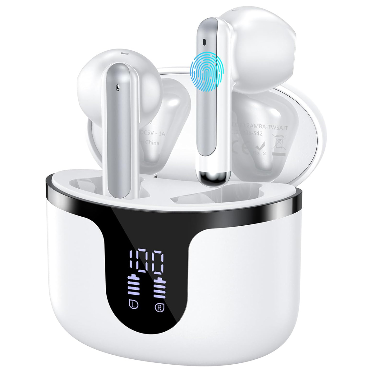 SPRISE S47 Wireless Earphones Bluetooth with LED Display, HiFi Noise ...