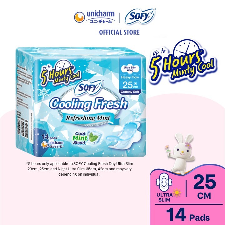 SOFY Cooling Fresh Day Ultra Slim Wing 25cm x 14 Pcs | Shopee Malaysia