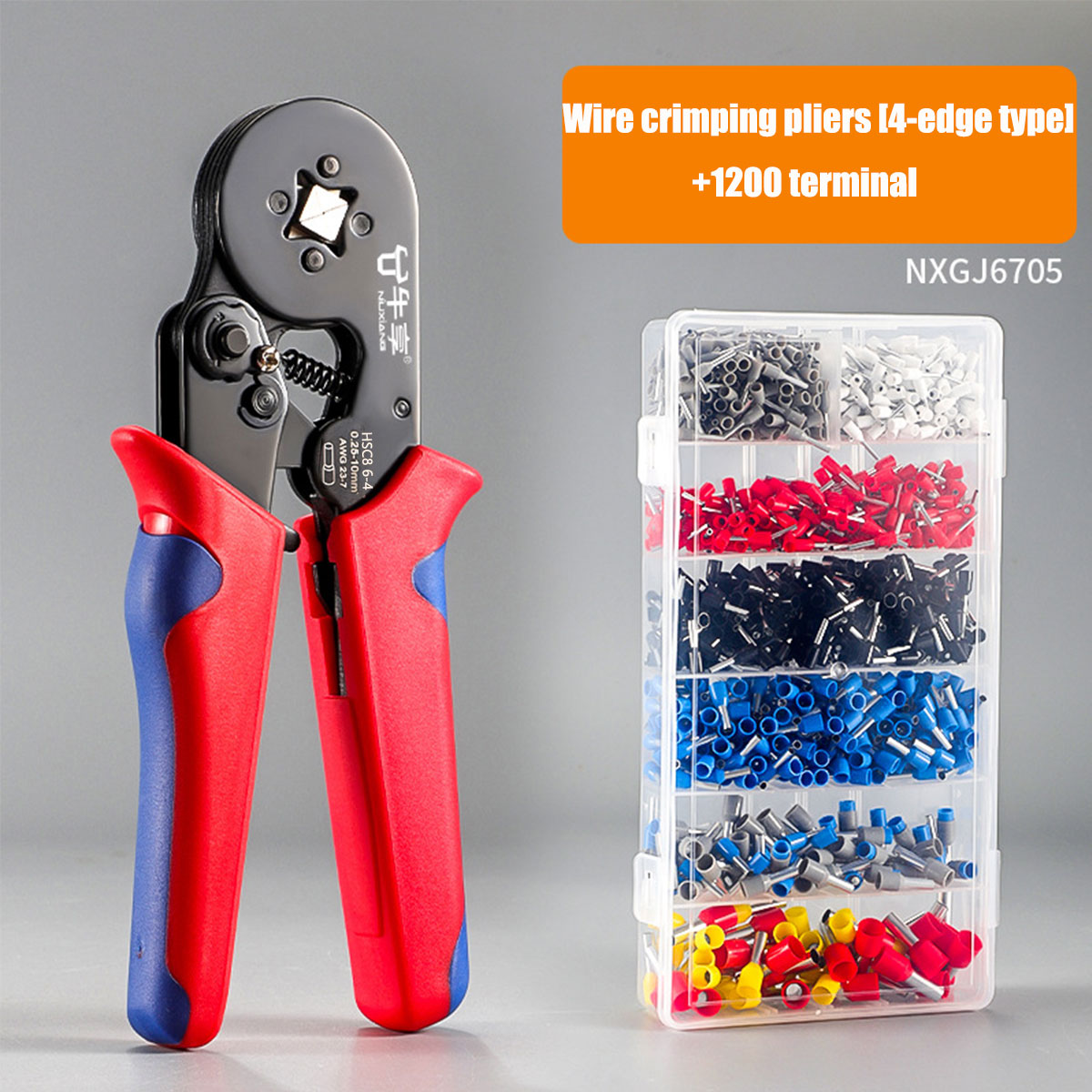 Ferrule Crimping Tool Kit - 1200PCS Insulated Wire Terminals, AWG23-7 ...