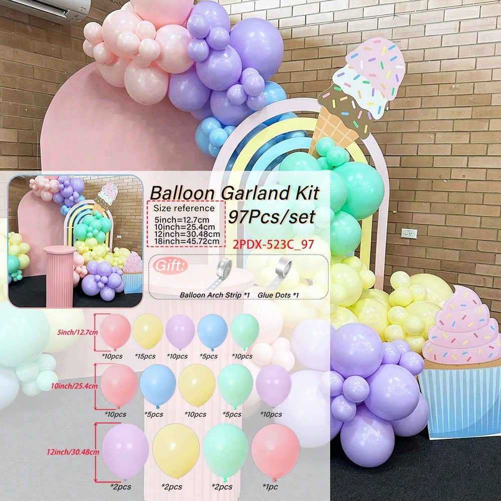 Latex Balloon Arch Kit for Easter, Birthdays, Anniversaries, Gender ...