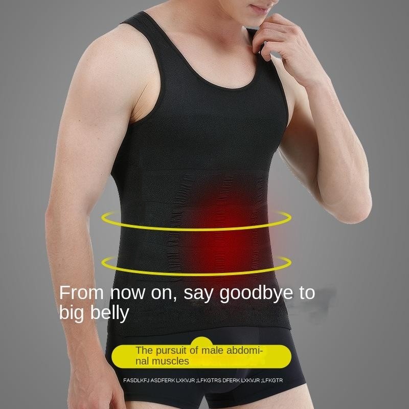 Men's Compression Singlet - Slimming Body Shaper Vest for Posture ...