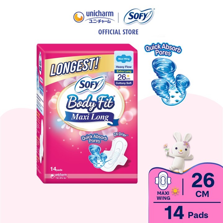 SOFY Body Fit Day Maxi Long Wing 26cm x 14 Pcs | Shopee Malaysia