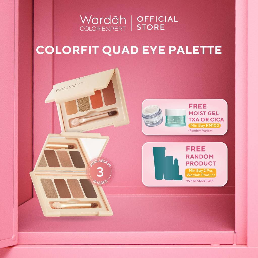 Wardah Colorfit Quad Eye Palette - 4 in 1 Eye Shadow, Intense Colour ...