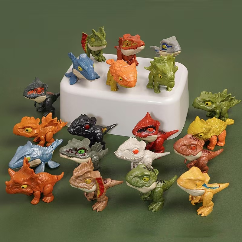 Q Cute Animal Dinosaur Toy Tyrannosaurus Triceratops Bite Finger ...