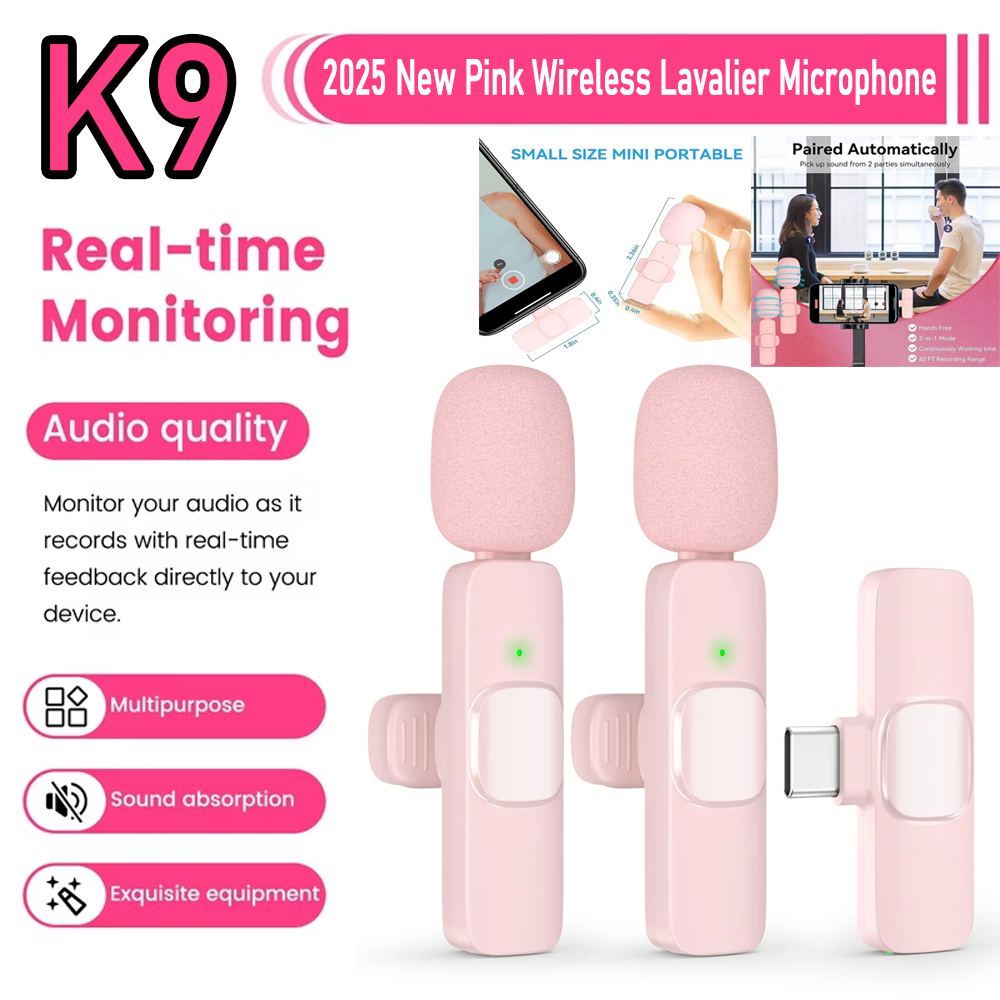 K9 Wireless Lapel Microphone for Teaching, Mini Mike for Vlogging ...