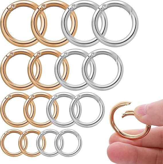 10PCS Round Carabiner Clip for Bag Strap Craft Keys Hooks Replacement ...
