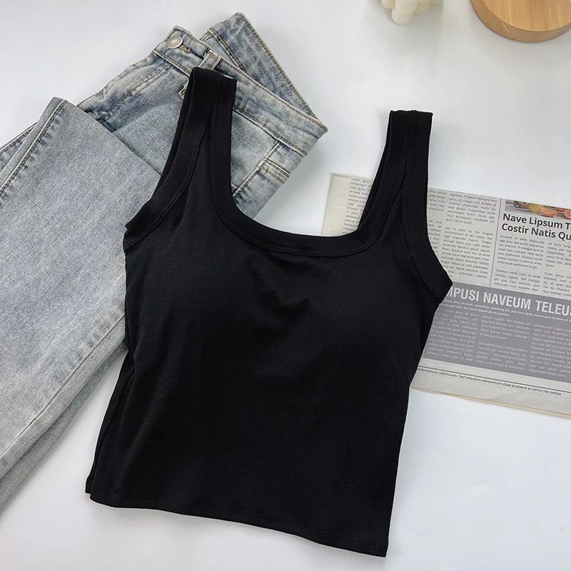 Sexy Backless Fitted Tank Top With Bra Pad, Soft & Comfortable Fabric ...