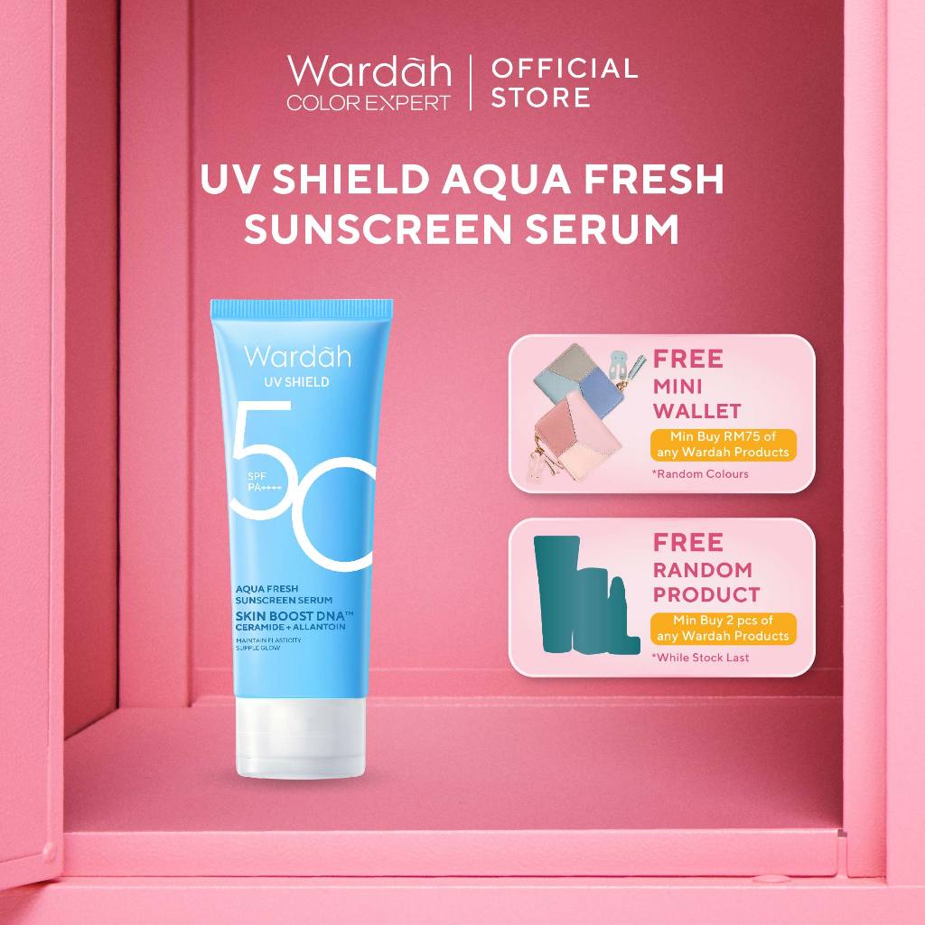 Wardah UV Shield Aqua Fresh Sunscreen Serum SPF 50 PA++++ 30ml ...