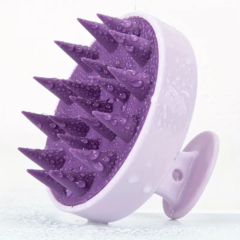 Silicone Shampoo Brush Scalp Massage For Shampooing And Bathing Hair ...